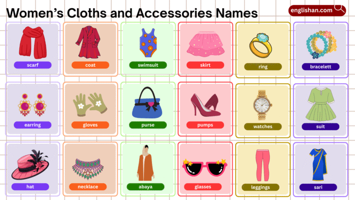 100 Women’s Cloths and Accessories Names – Complete List