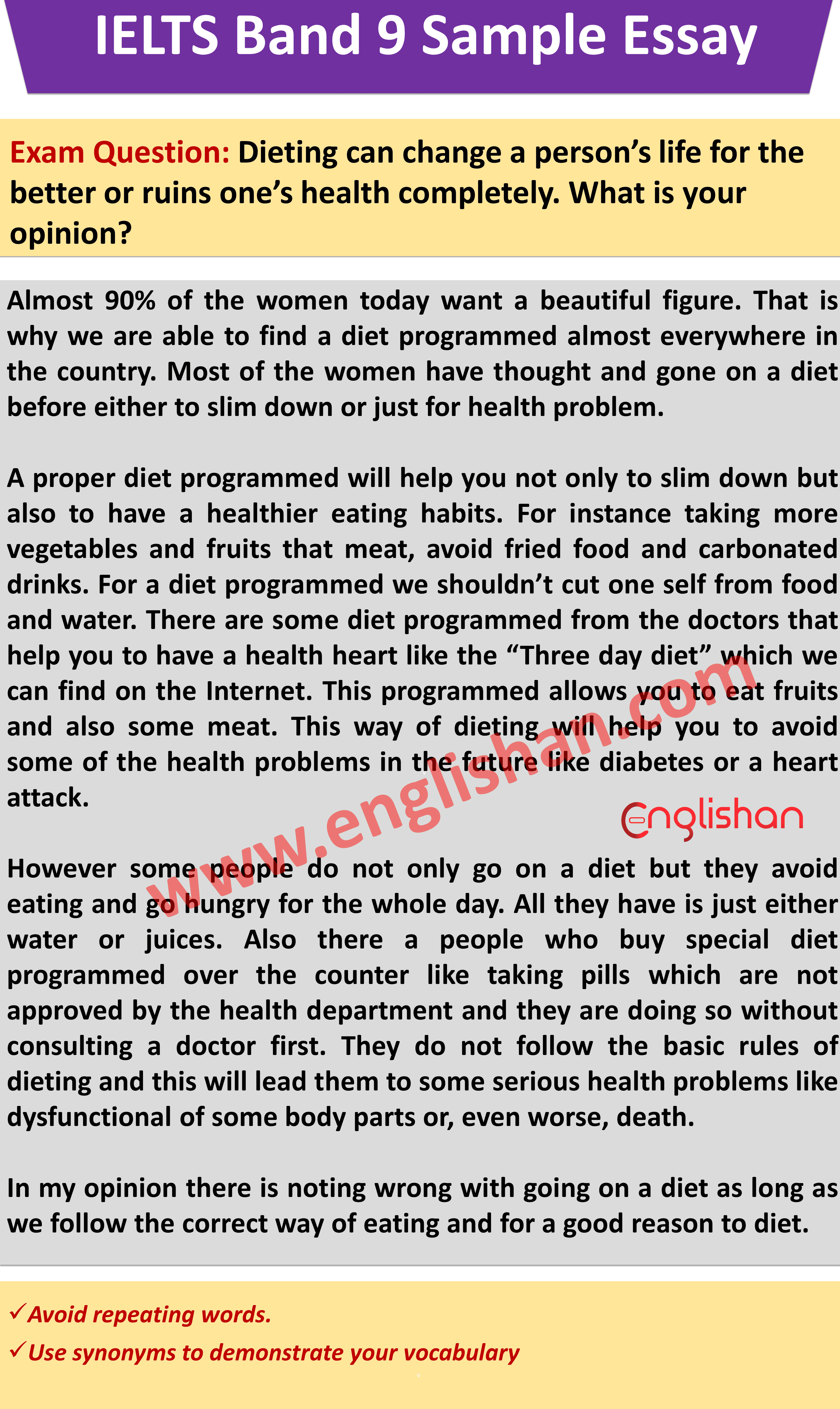 IELTS sample essay topics 2020 band 9