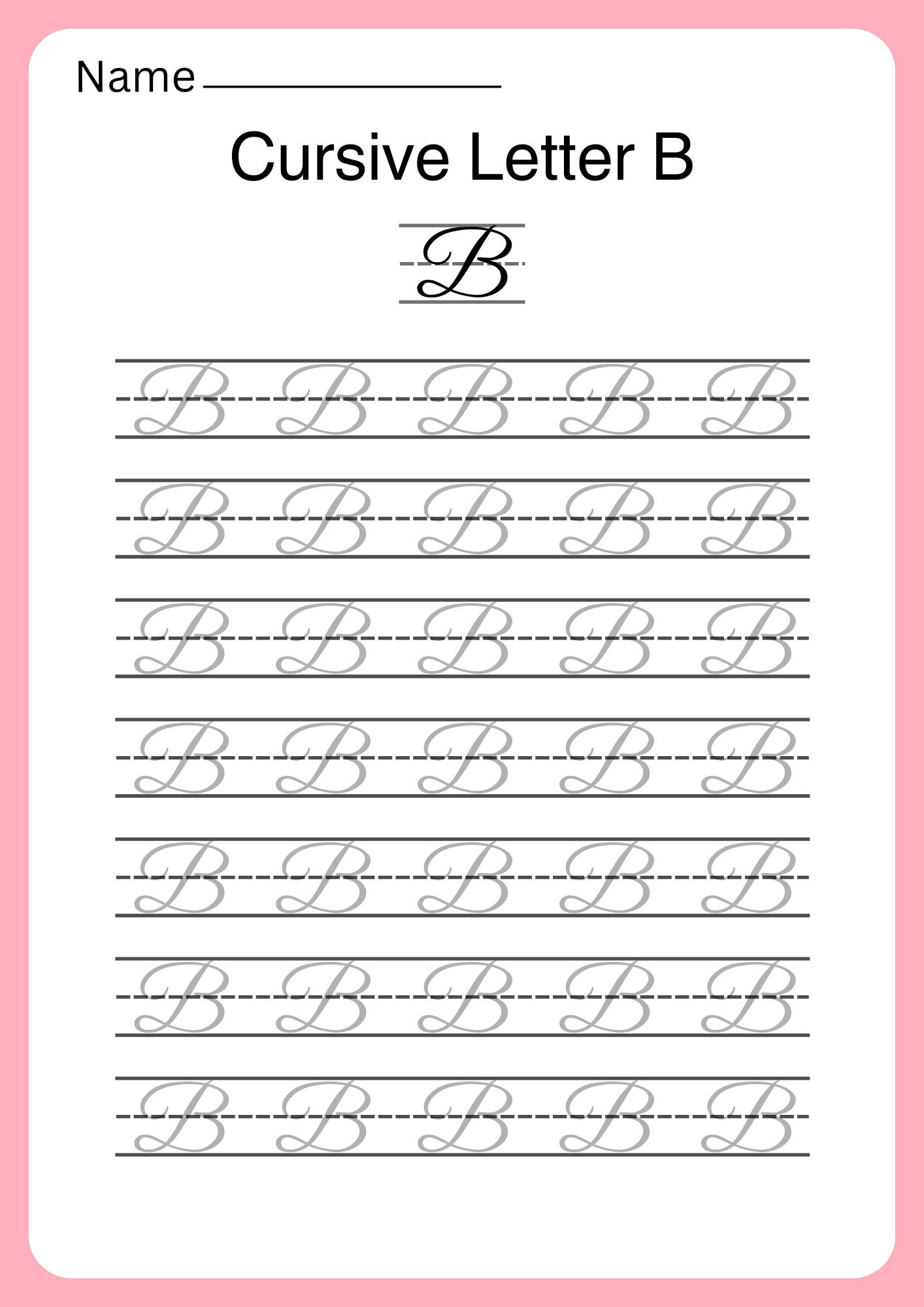 Capital Letters Cursive Writing Worksheets A to Z With PDF