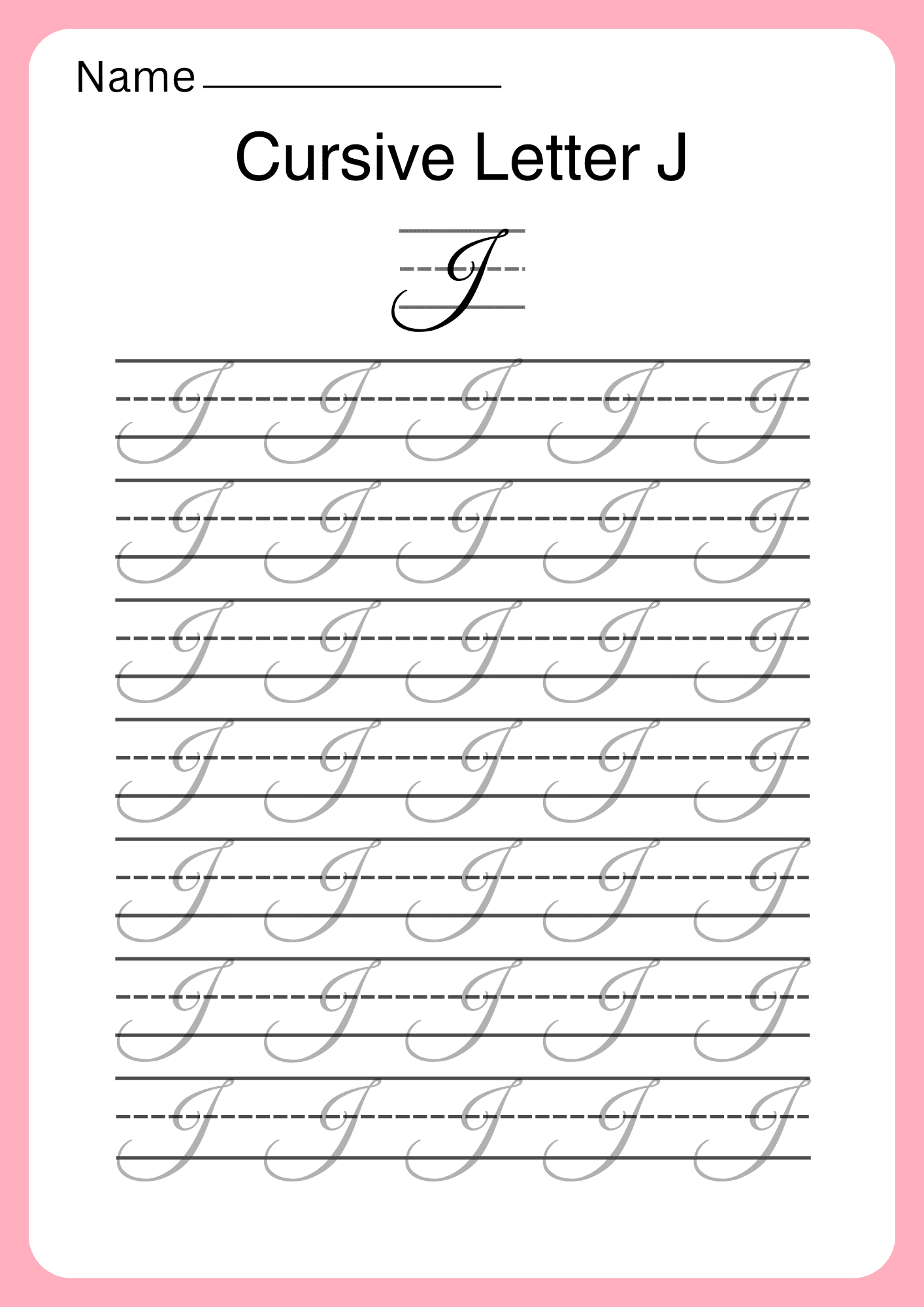 Cursive Capital J