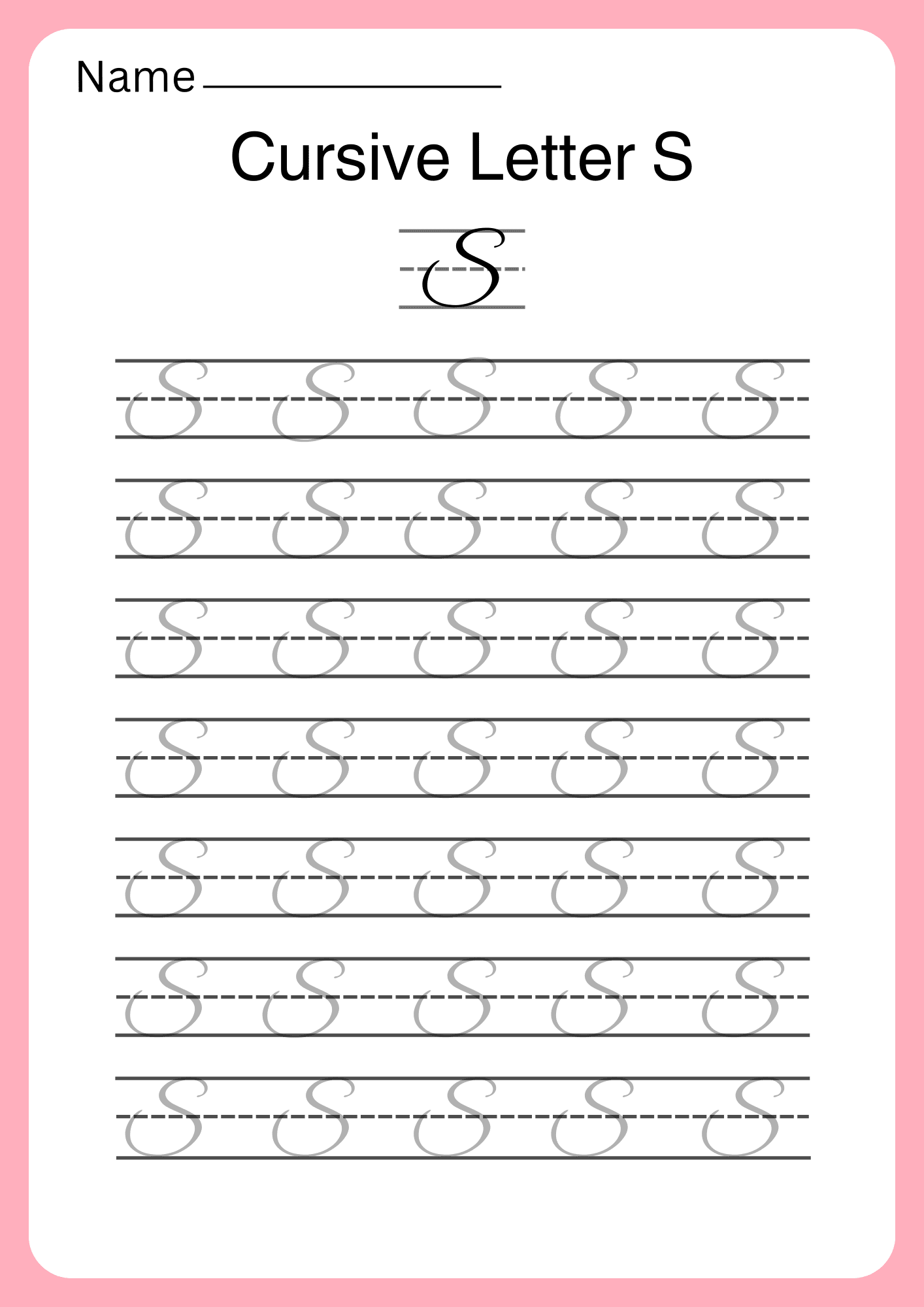 Capital Letters Cursive Writing Worksheets A to Z With PDF