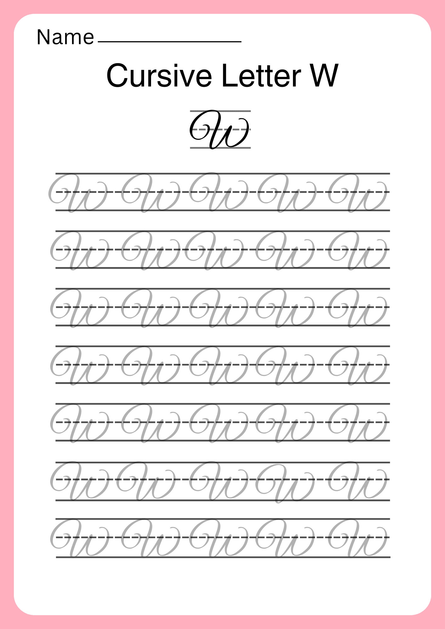 Capital Letters Cursive Writing Worksheets A to Z With PDF