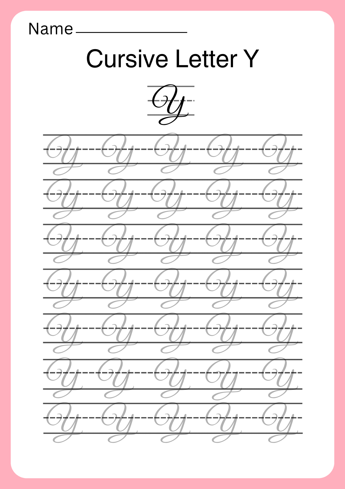 Capital Letters Cursive Writing Worksheets A to Z With PDF