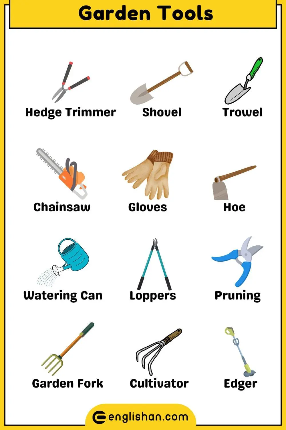 105 Tools Names with Pictures in English