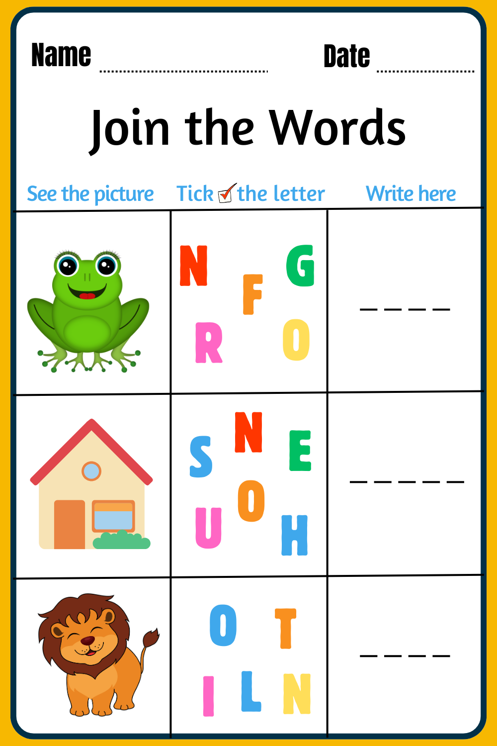 Join the Words Worksheets: Free Printable PDFs
