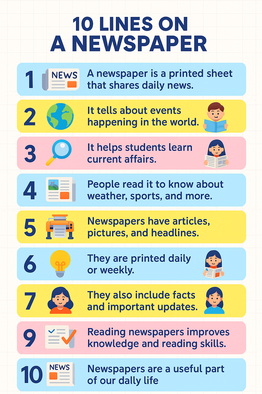 Newspaper Essay – 10 Lines, 250 Words, and 500 Words