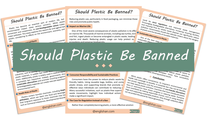 Should Plastic Be Banned? Essay – 10 Lines, and 500 Words