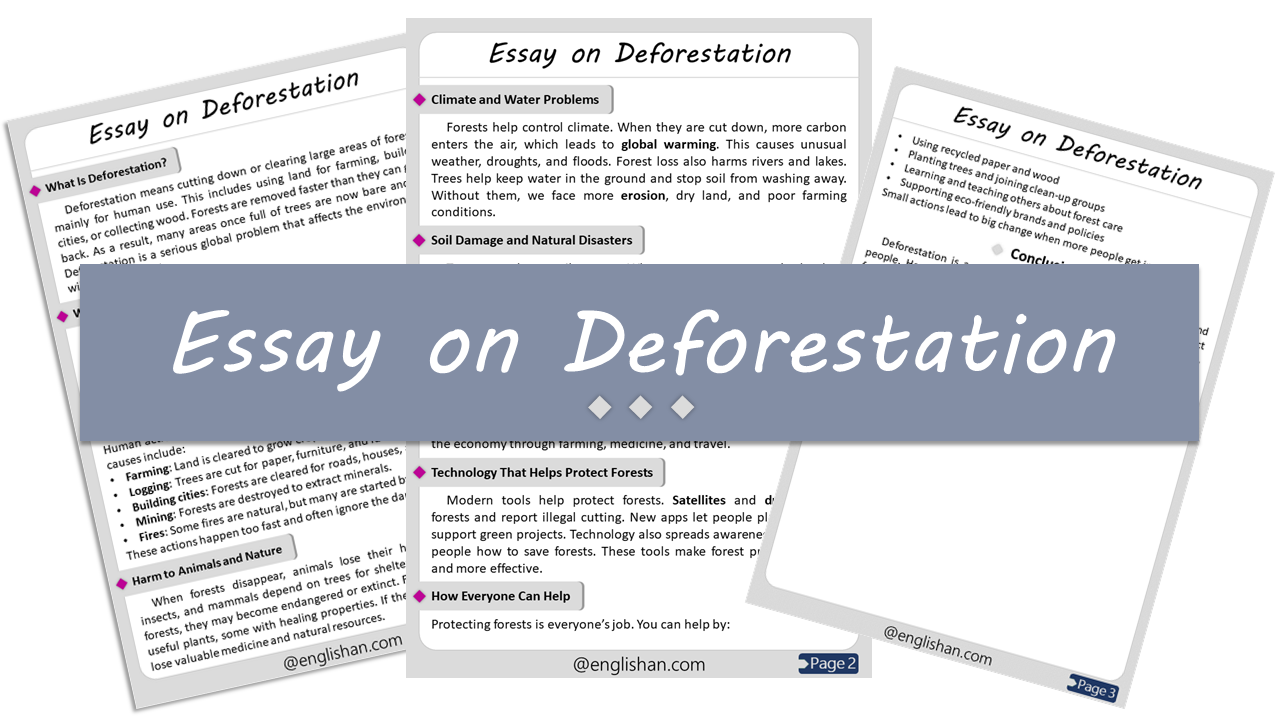 Deforestation Essay – 10 Lines, 250 Words, and 500 Words