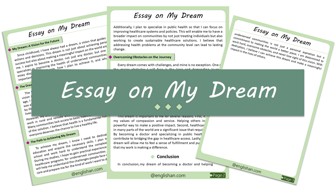 My Dream Essay – 10 Lines, 250 Words, and 500 Words