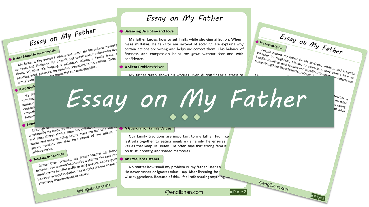 My Father Essay – 10 Lines, 250 Words, and 500 Words