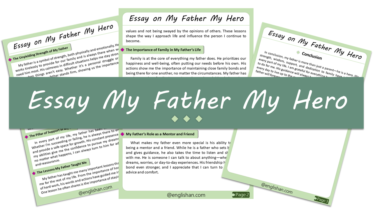My Father My Hero Essay – 10 Lines, 250 Words, and 500 Words