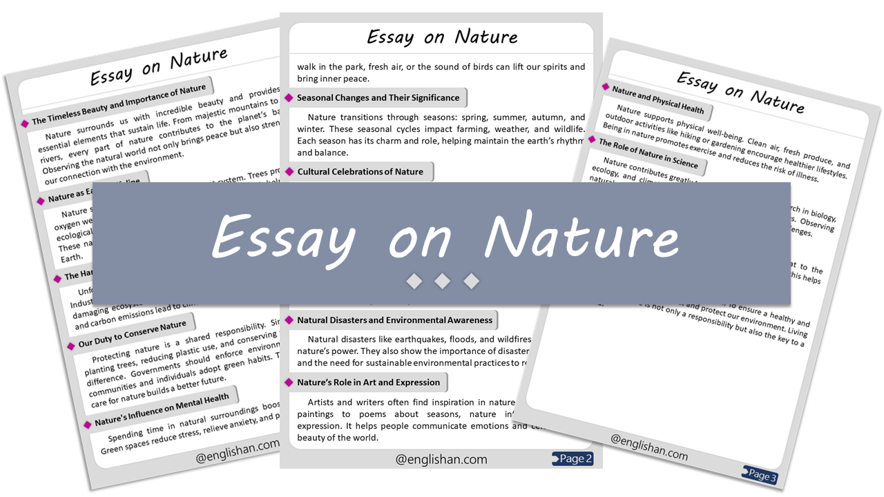 Nature Essay – 10 Lines, 250 Words, and 500 Words