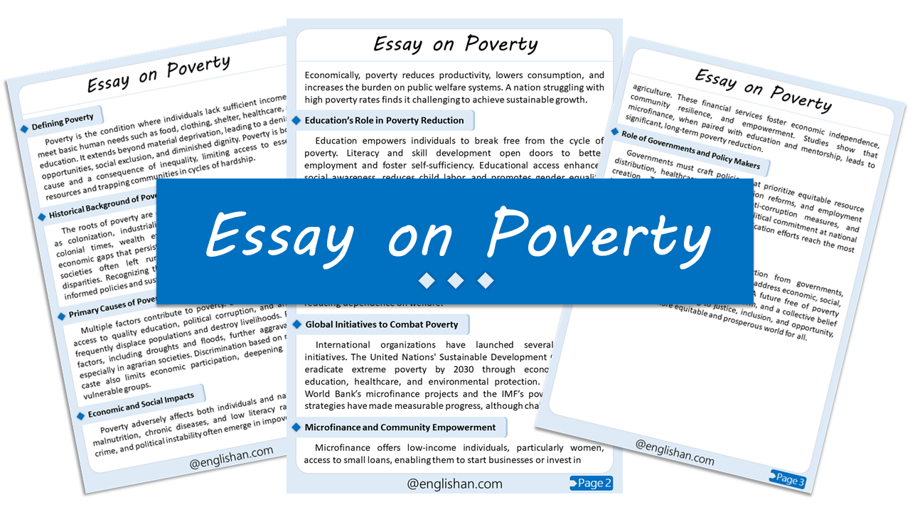 Poverty Essay – 10 Lines, 250 Words, and 500 Words