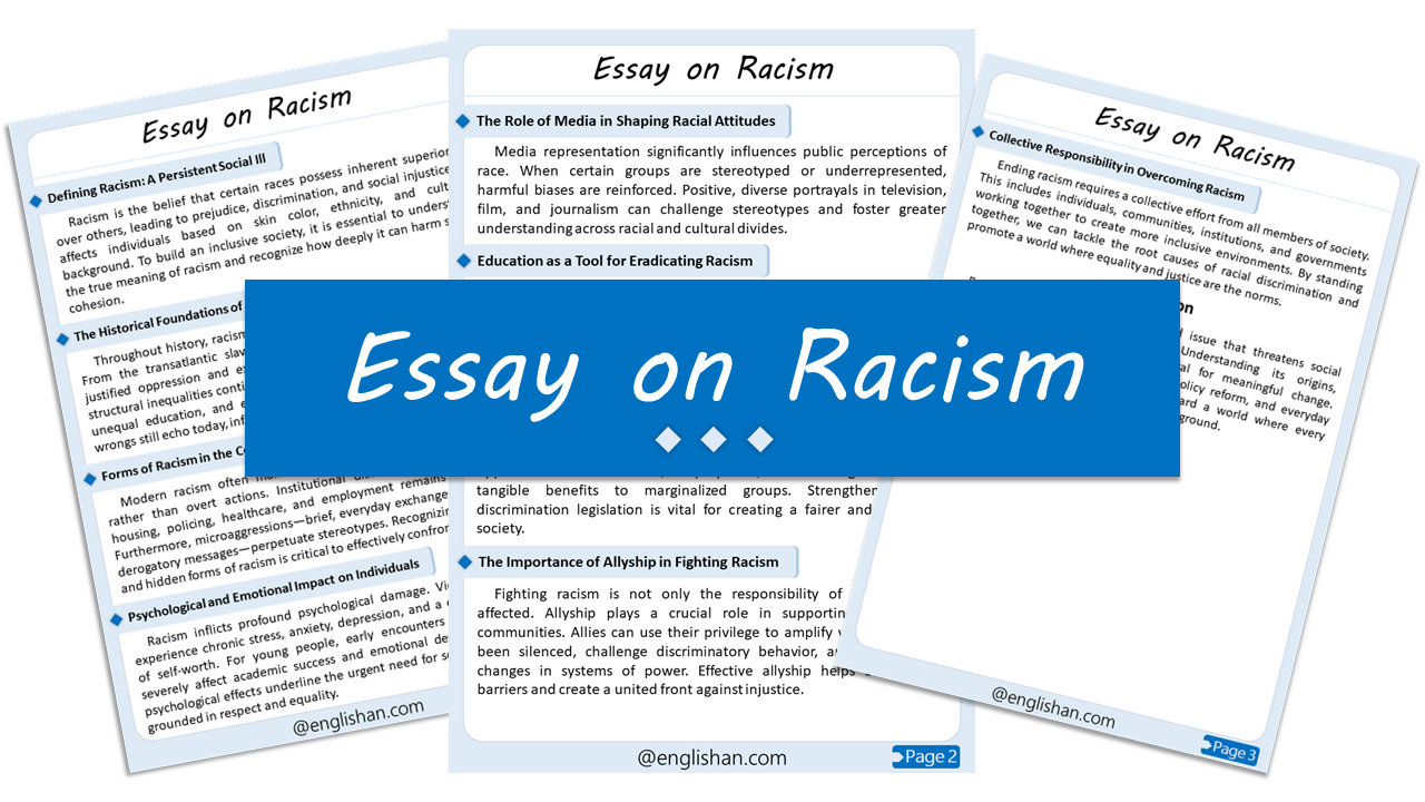 Racism Essay – 10 Lines, 250 Words, and 500 Words