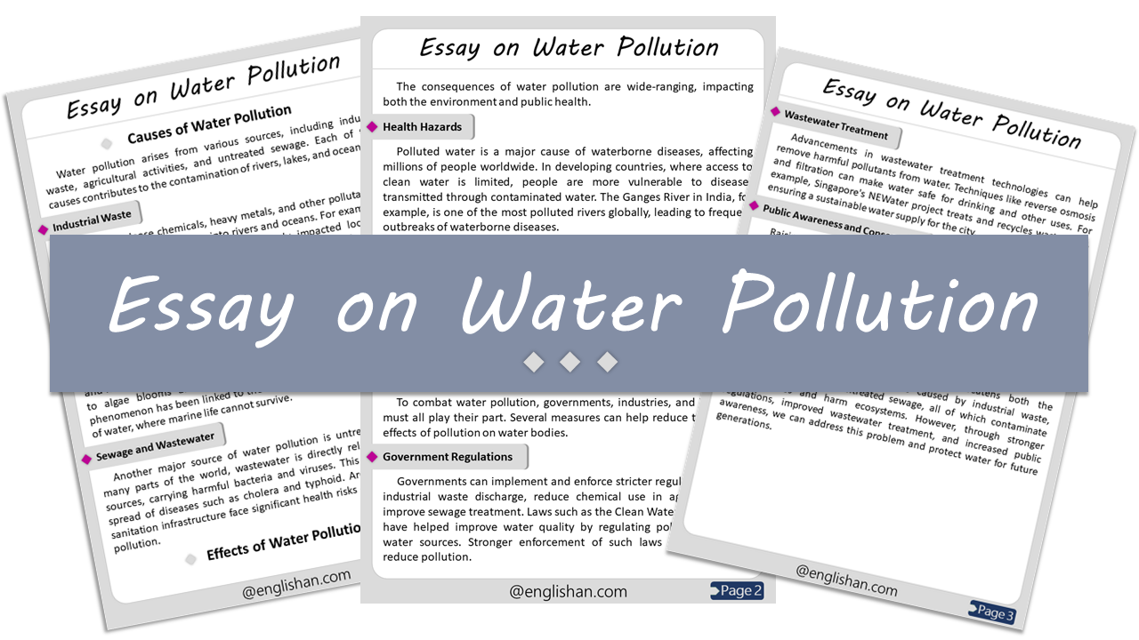 Water Pollution Essay – 10 Lines, 250 Words, and 500 Words