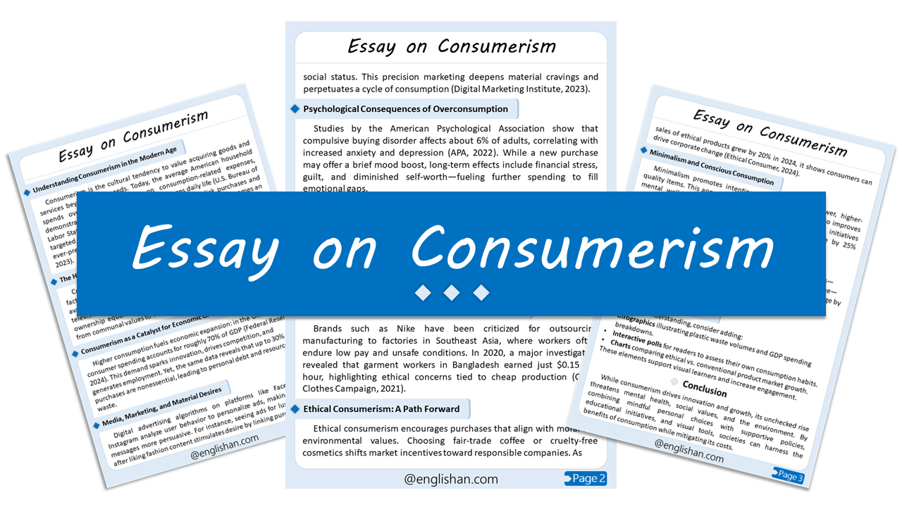 Consumerism Essay – 10 Lines, 250 Words, and 500 Words