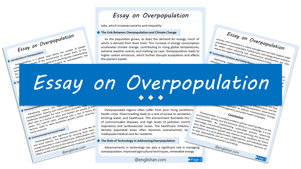 Overpopulation Essay – 10 Lines, 250 Words, and 500 Words