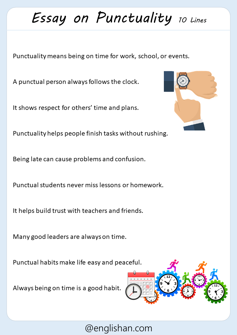 Punctuality Essay – 10 Lines, 250 Words, and 500 Words