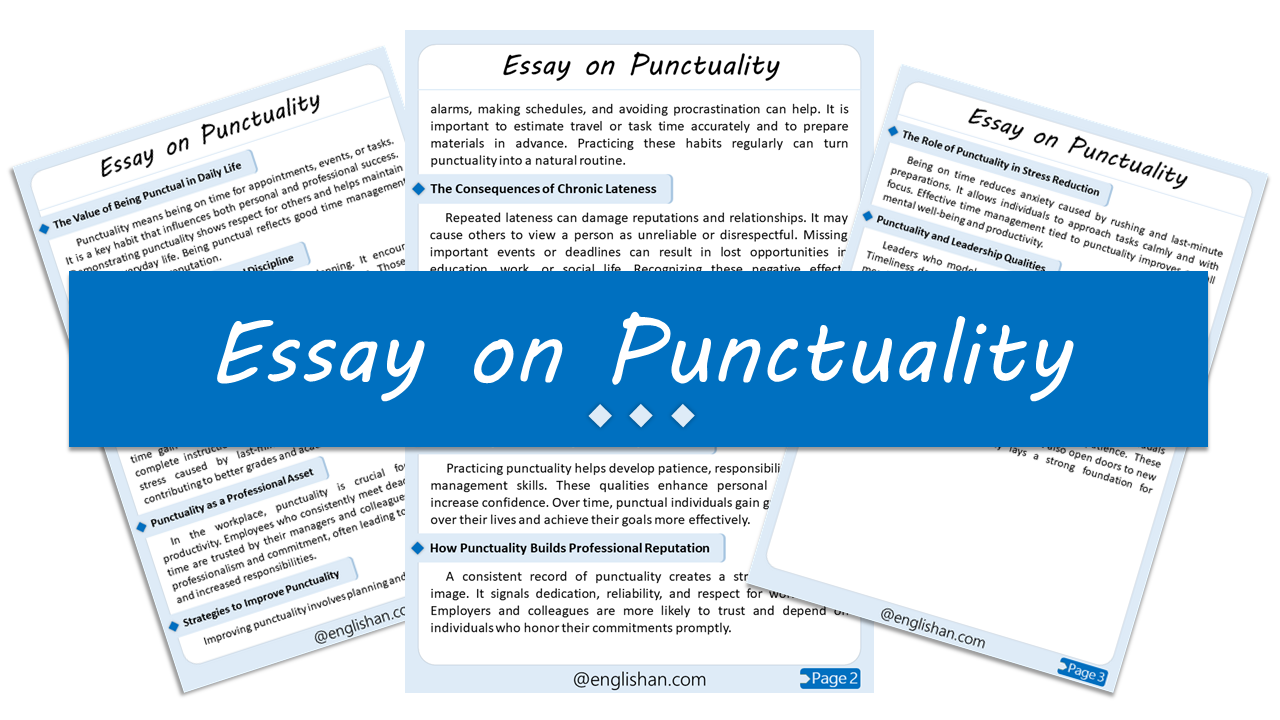 Punctuality Essay – 10 Lines, 250 Words, and 500 Words