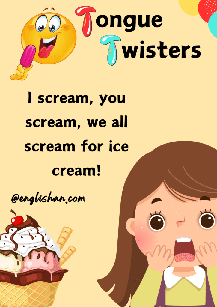 30 Easy Tongue Twisters for Kids with Pictures • Englishan