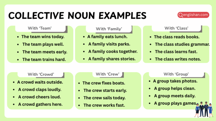 100 Useful Collective Noun Sentences List