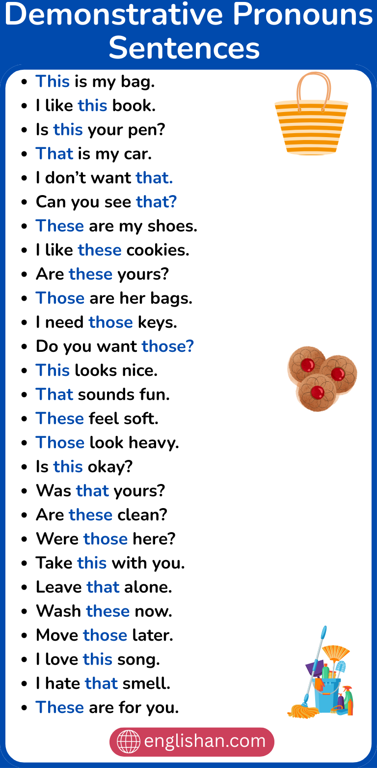 100 Useful Demonstrative Pronouns Sentences List