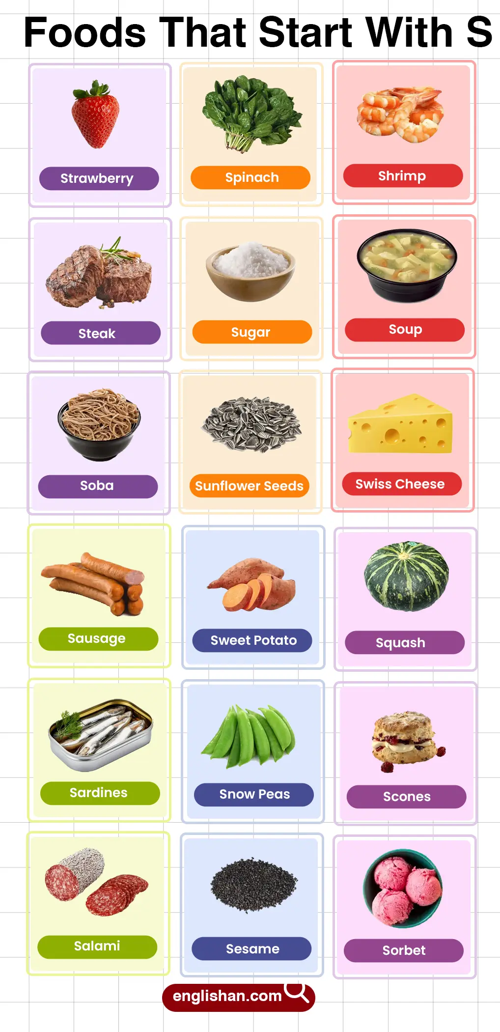 Foods That Start With S In English With Pictures