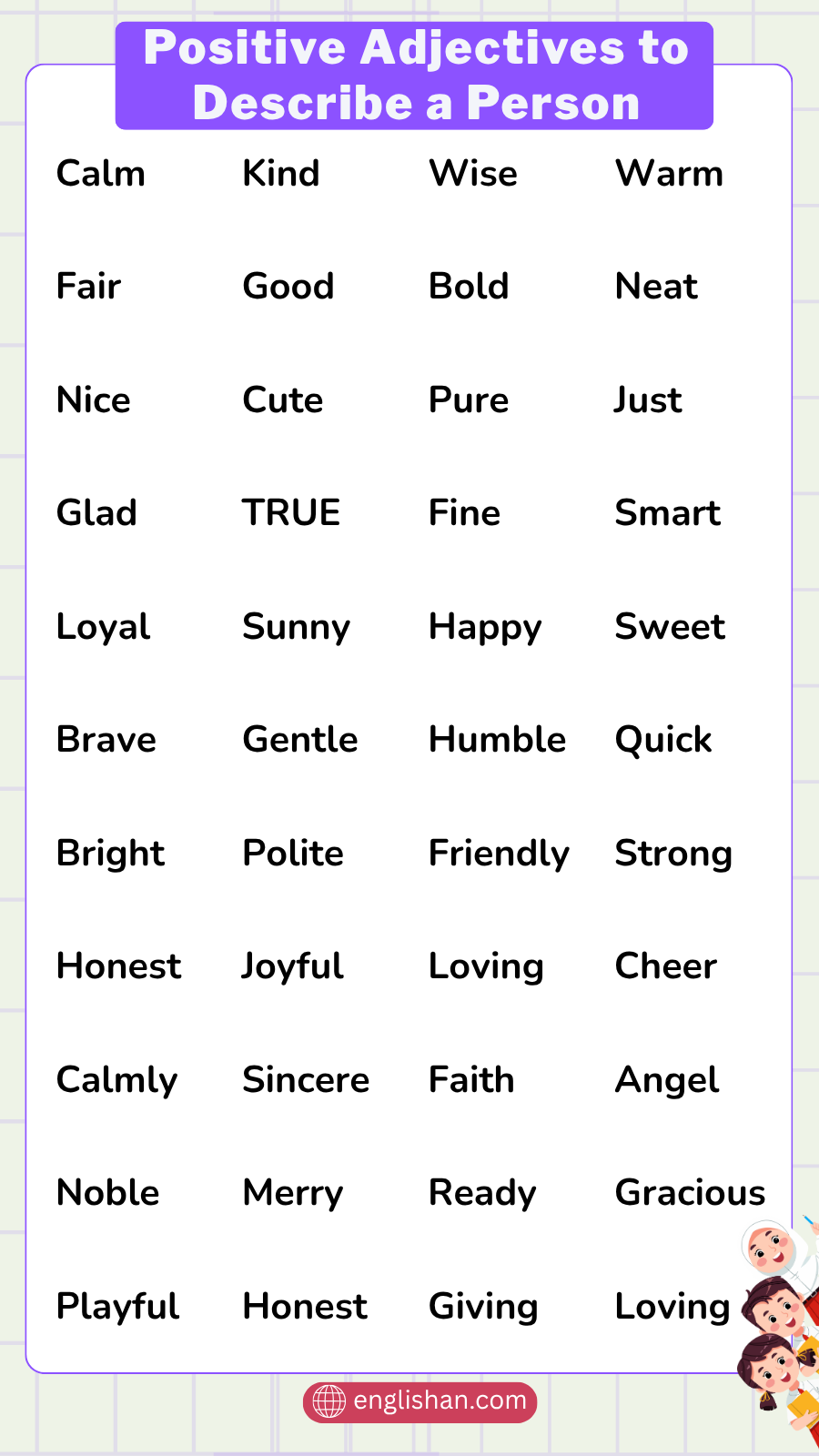 110+ Positive Adjectives to Describe a Person With Examples