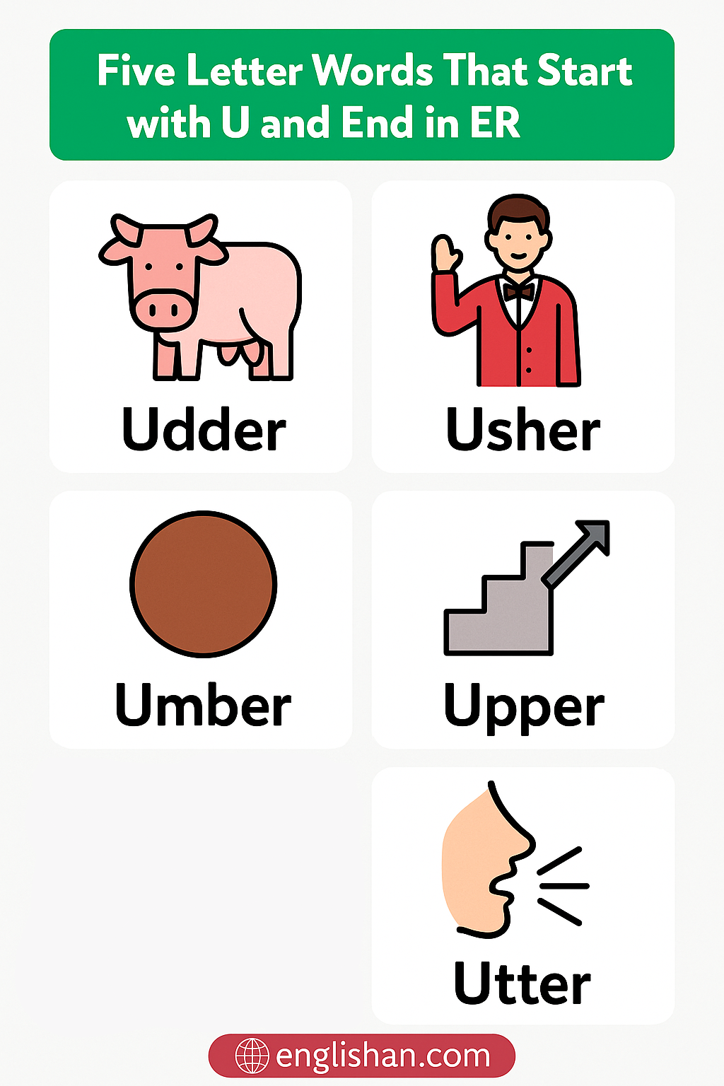 Five Letter Words Starting with U and Ending in ER – Complete List