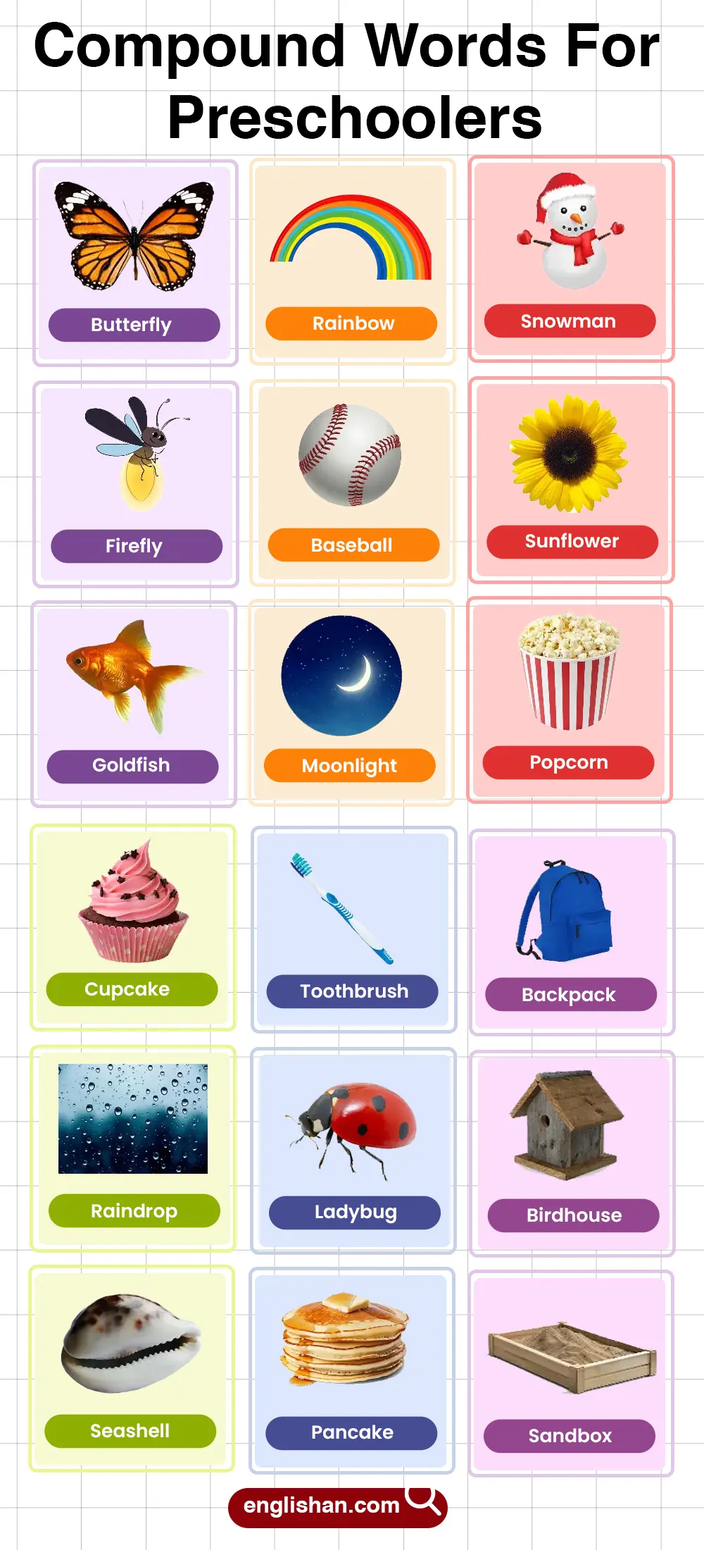 330 Compound Words for Preschoolers in English