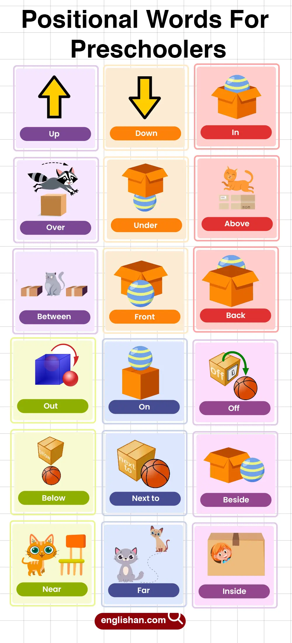 45 Positional Words for Preschoolers: Basic to Advanced