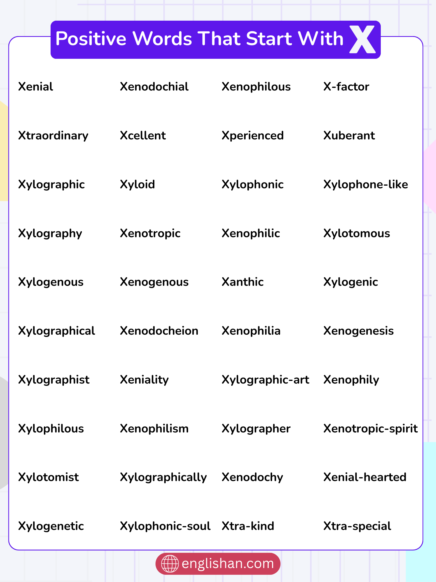 45 Positive Words That Start With X | Personality and Actions