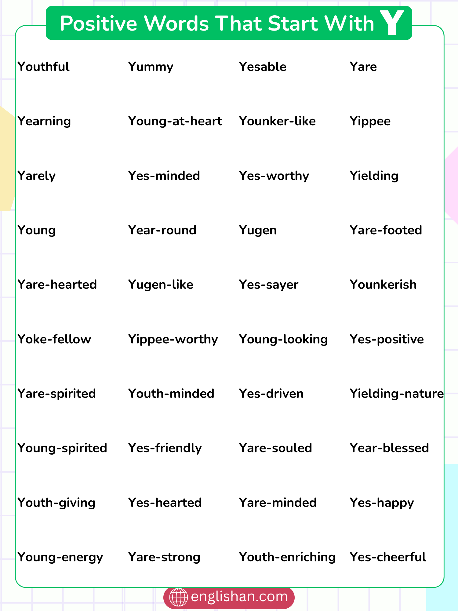 35 Positive Words That Start With Y: Everyday, Rare, Affirmation