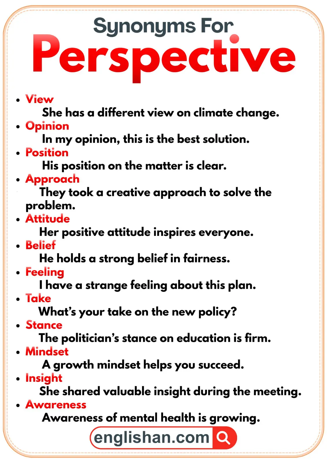 90+ Synonyms for Perspective: A Complete List with Examples