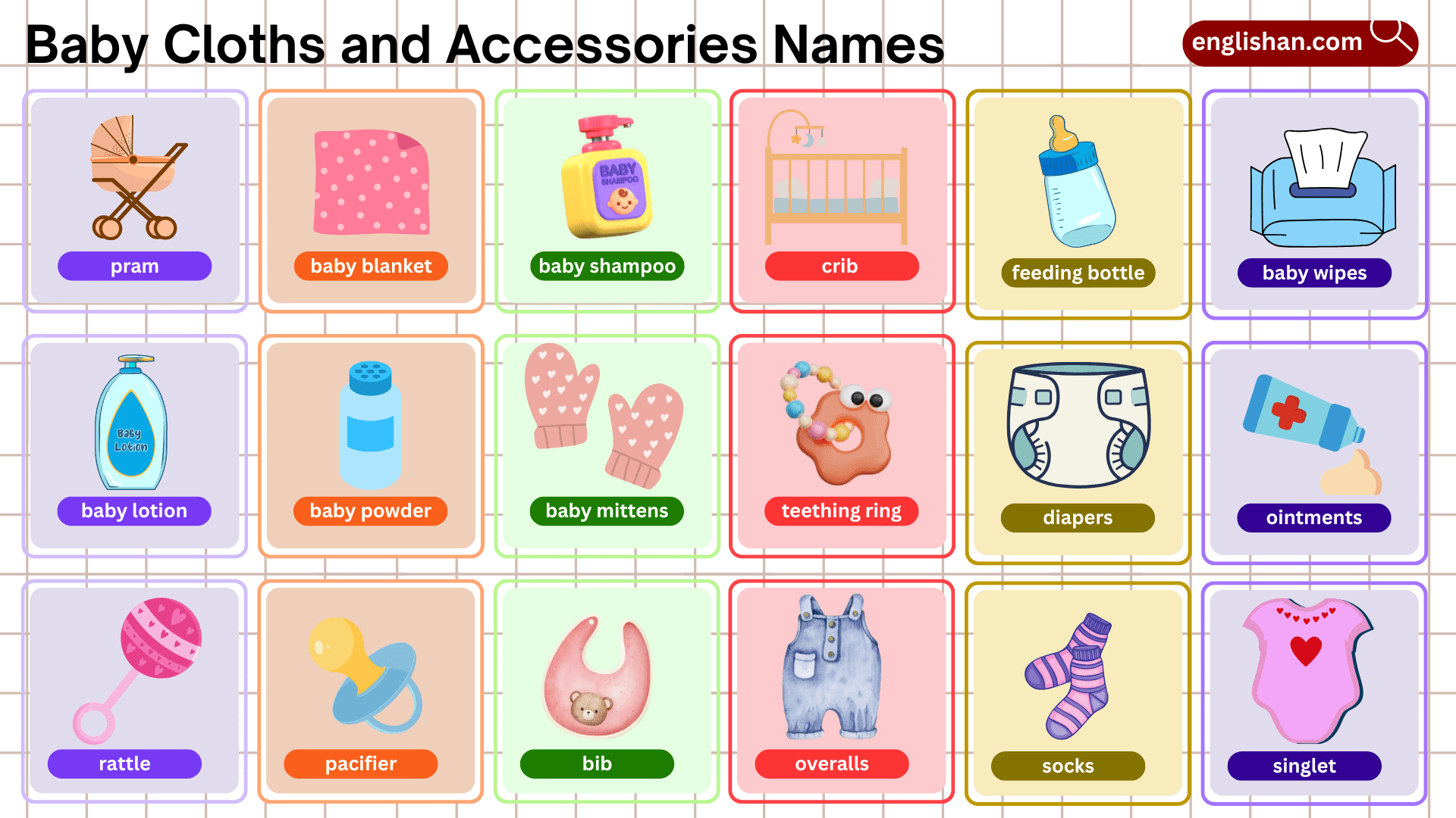 100 Baby Cloths and Accessories Names – Complete List