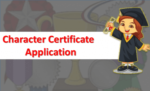 Character Certificate Application for Students