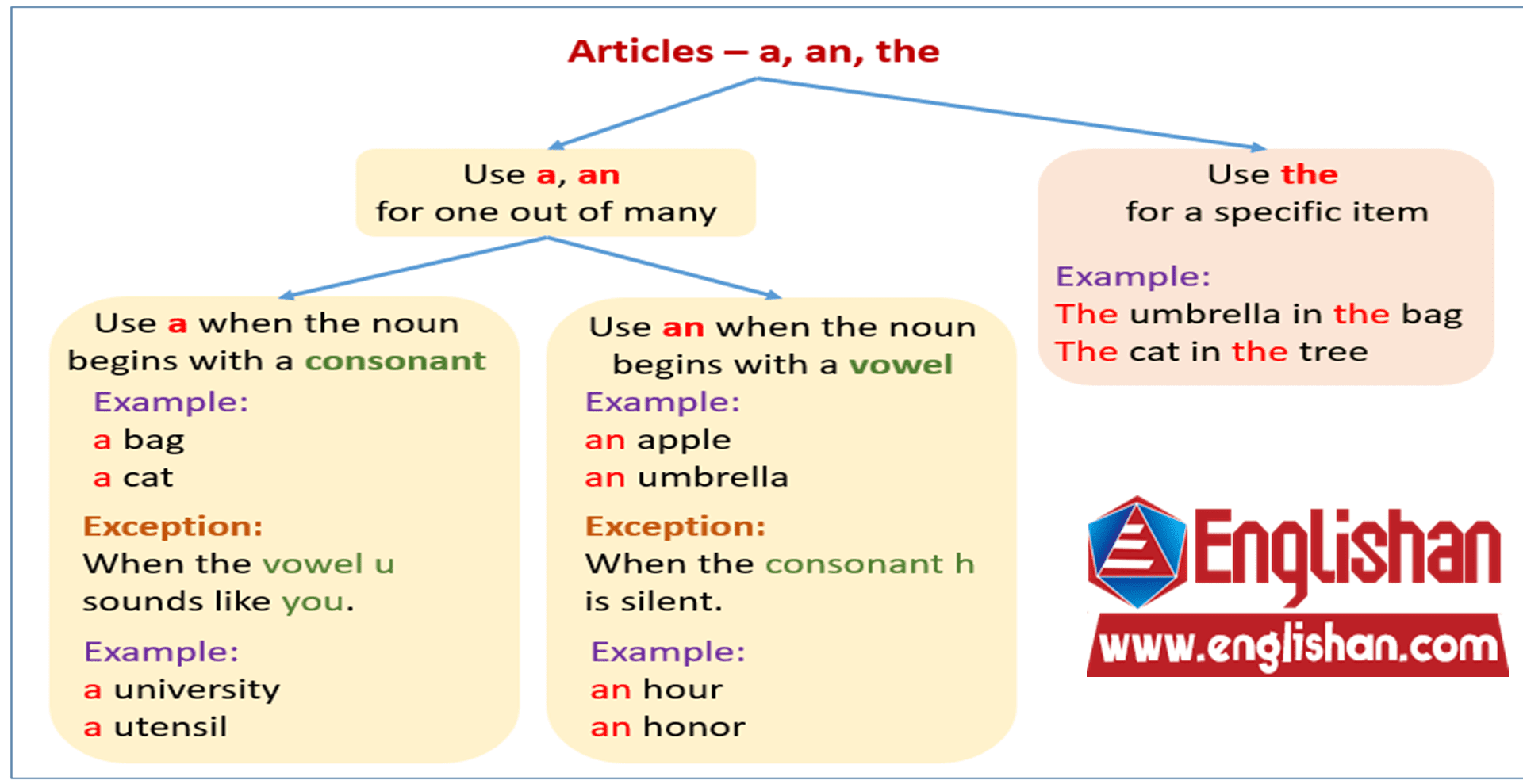 A An The Articles English Grammar Examples 60C