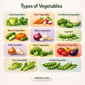 100 Vegetables Names in English with Pictures