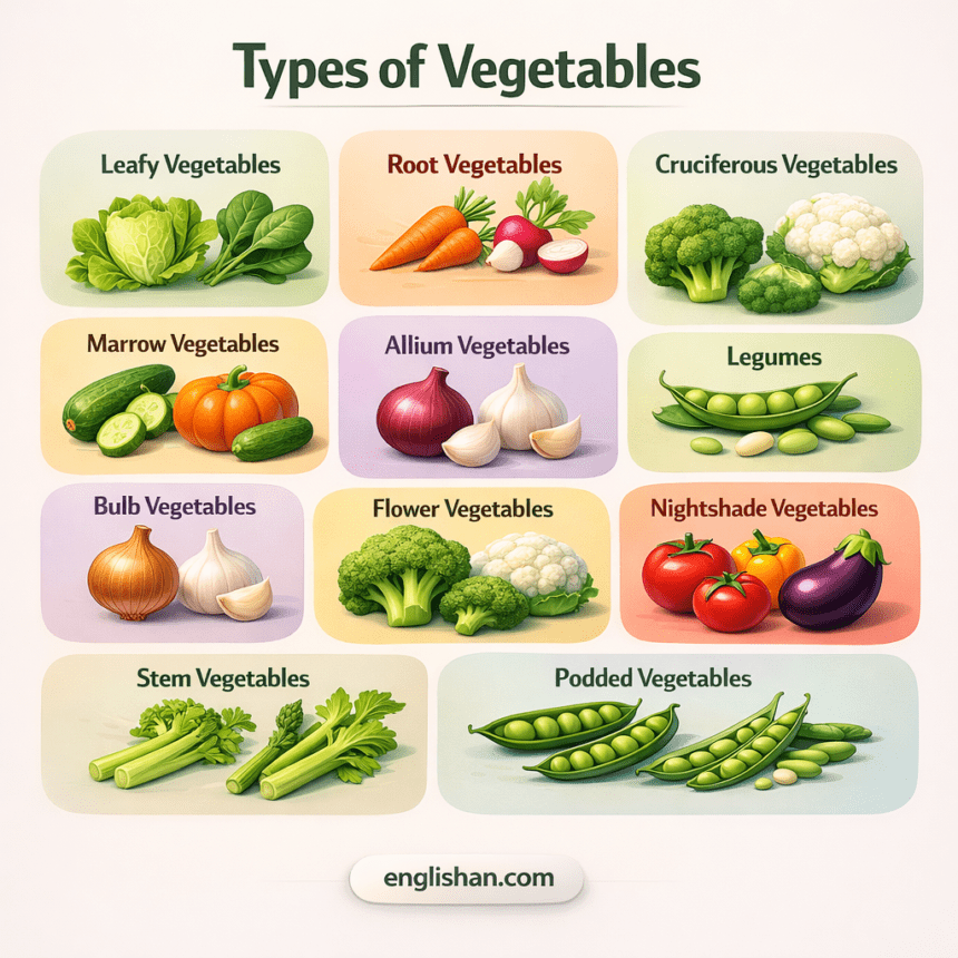 100 Vegetables Names in English with Pictures