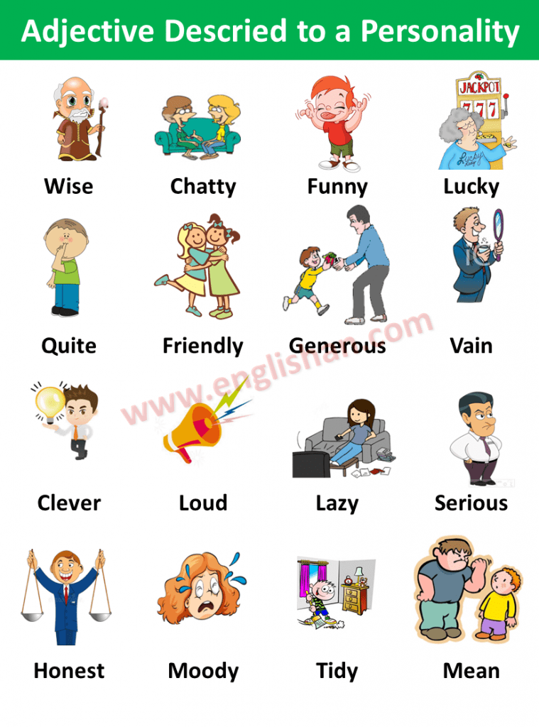 Adjectives to Describe a Person with Example Sentences • Englishan