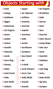 1000+ List of Objects Alphabetically in English • Englishan