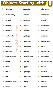 1000+ List of Objects Alphabetically in English • Englishan