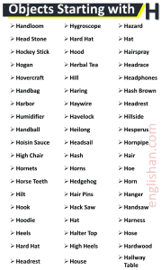 1000+ List of Objects Alphabetically in English • Englishan