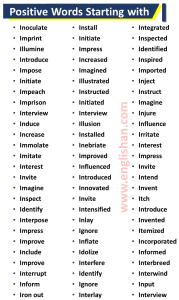 1000+ Positive Words List A to Z in English • Englishan