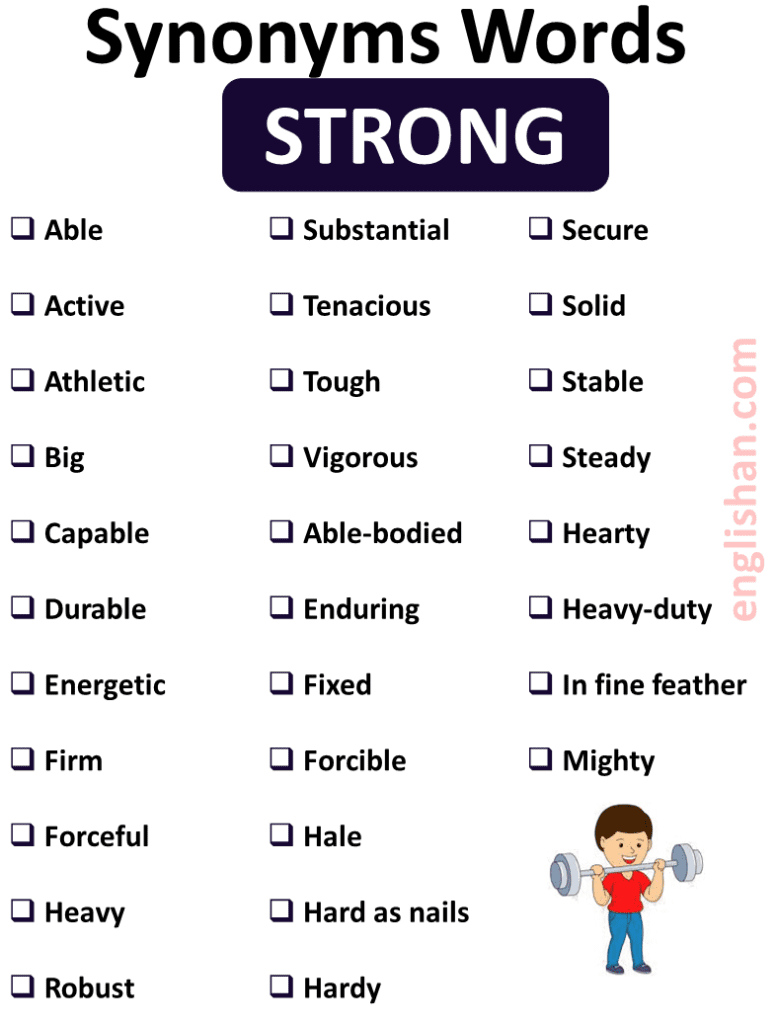 Synonyms of Important Words in English - Englishan