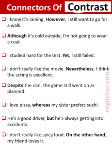 100 Connectors in English with Examples for Better Writing • Englishan