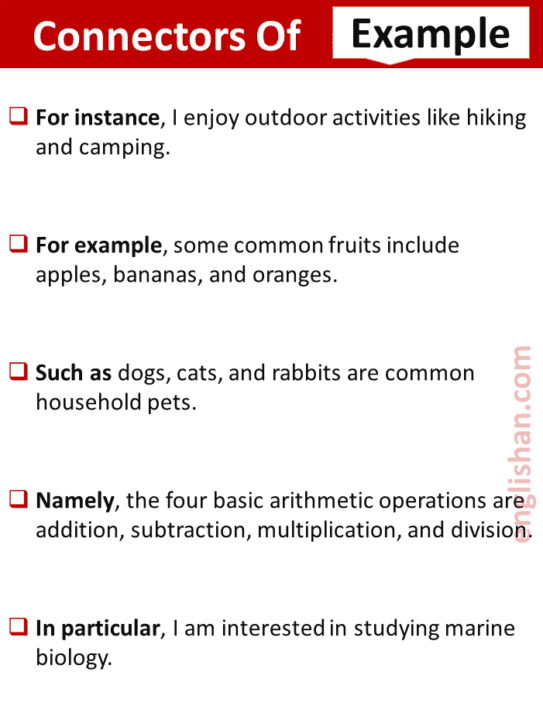 Connectors in English with Examples • Englishan