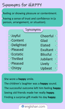 120+ Synonyms for Happy with Meanings and Examples • Englishan