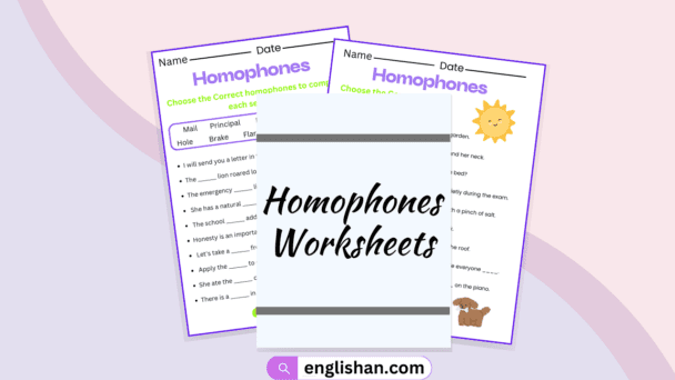 Homophones Worksheets and Exercises with Answers in English