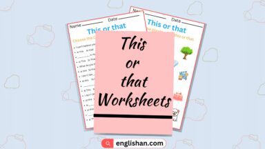 This or that Worksheets and Exercises with Answers in English • Englishan